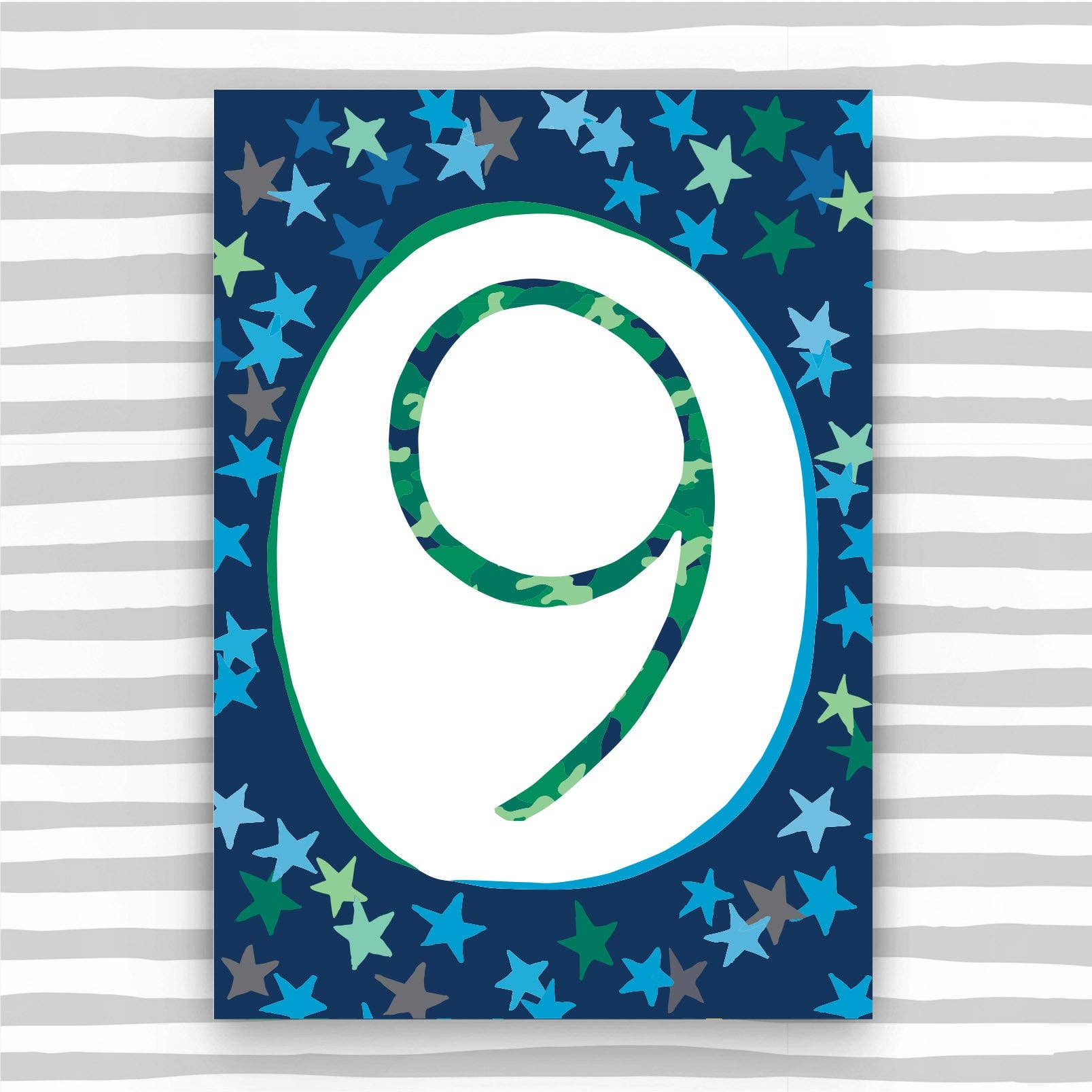 9th Birthday Card For A Boy - Boy Age 9 Birthday Card